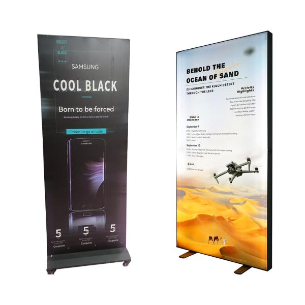 Quality Aluminum LED Freestanding Light Box Display Stand Advertising Sign for sale