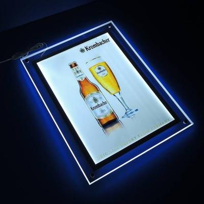 China Crystal Light Box Slim Acrylic LED Light Box Signage For Advertising Display for sale