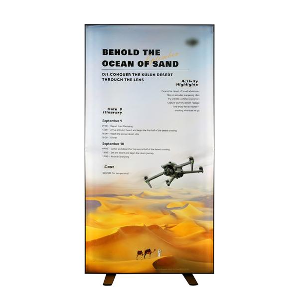 Quality Double Side SEG Fabric Lightbox Custom Slim Free Standing Light Box For for sale