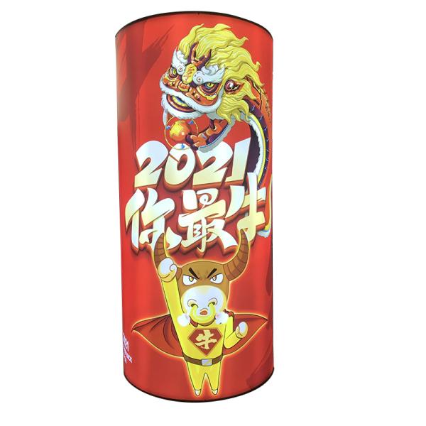 Quality Personalized Custom Light Box Signs Cylindrical Pillar Round Column LED for sale