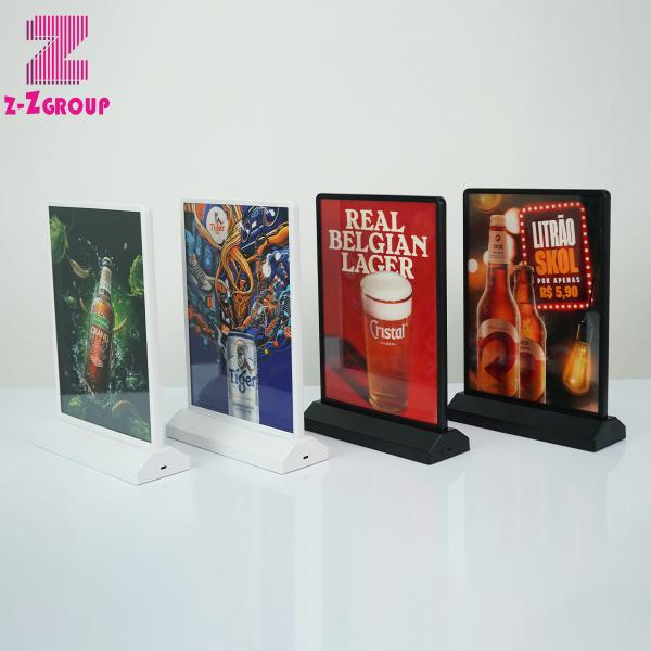 Quality Rechargeable A4/A5 LED Table Light Box Double Sided Desktop Illuminated Menu for sale
