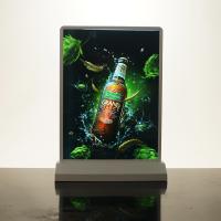 China Desktop Menu Light Box A4 — Rechargeable Double-Sided LED Table Display for sale
