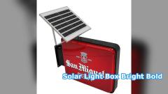 Solar Powered Outdoor Light Box Bright Advertising