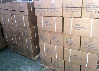 Cina 75 intrecciatura di AL del cavo CATV CCS dello schermo del quadrato di ohm Rg6 con la stagnola legata in vendita