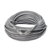 China Soft 100FT LSZH Gray PVC UTP Cat5e Patch Cable , RJ45 Network Patch Cord for sale