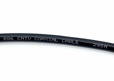 Cina RG6U un video cavo da 75 ohm, CPR del PVC del nero dello schermo di Tril del cavo da 75 ohm TV approvato in vendita