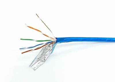 Cina Cavo blu schermato del computer del PVC di Transparant del cavo in serie di CAT5E torto FTP/UTP in vendita