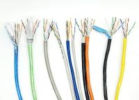 China Shielded FTP/UTP Twisted Bulk CAT5E Cable Blue Transparant PVC Computer Wire for sale