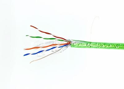 Cina cavo di Ethernet schermato CAT5E 24AWG, PVC di verde di Transparant del cavo del ftp di CAT5E in vendita