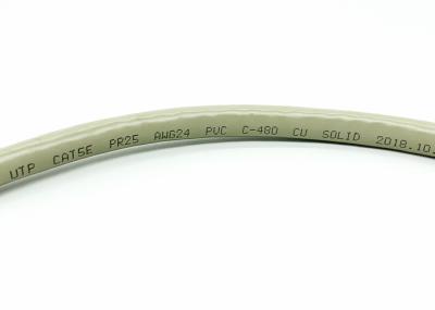 Cina Gray 25 paia del cavo di CAT5e UTP, cavo di twisted pair in rame del solido della rete 0.5mm in vendita
