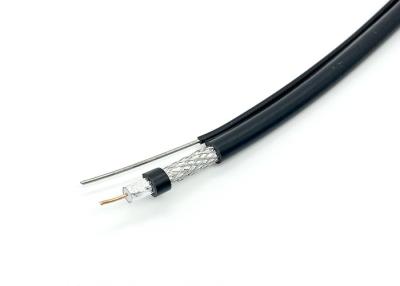 Cina PVC autosufficiente RG-6M/64 16SS CCS del nero del cavo coassiale da 75 ohm con il messaggero in vendita