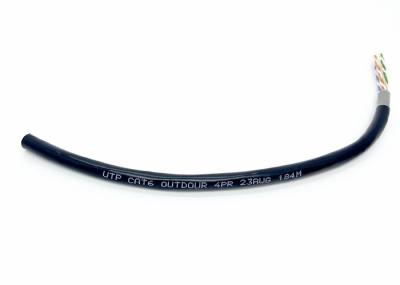 Cina Cavo della guaina CAT6 UTP del doppio del PE di PVC+UV, cavo di Ethernet all'aperto Cat6 in vendita