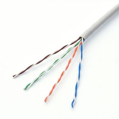 China Purpere Lan van pvc Unshield 24AWG CAT5E Kabel, Bulknetwerkkabel 4 Paren van CCA/BC Te koop