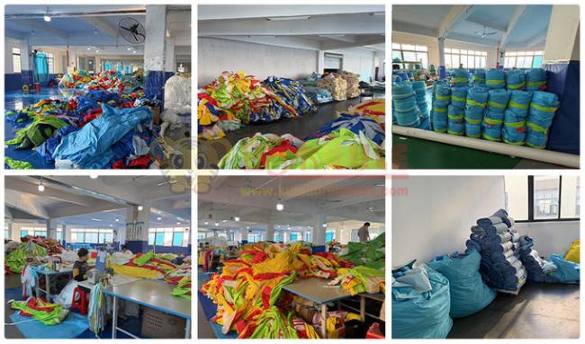 Jugle Theme Inflatable Obstacle Course - Climbing Area