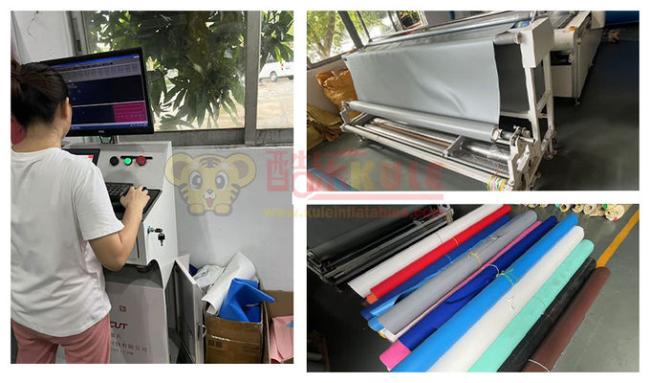 Inflatable movie screen setup at outdoor event