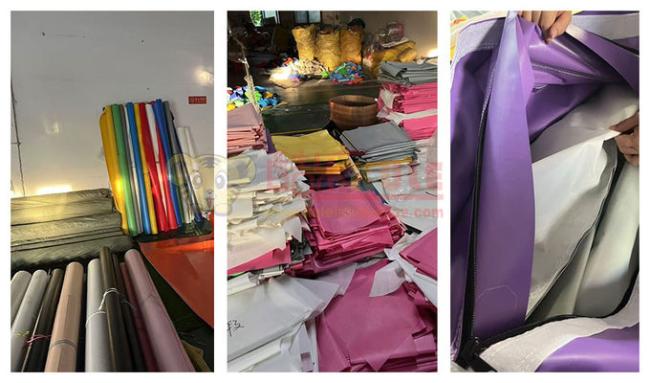 Inflatable movie screen in use at night