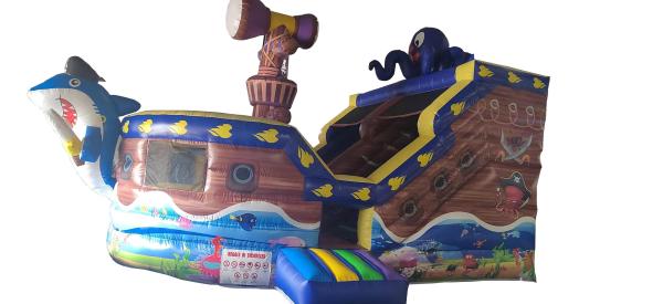Quality Commercial Grade Inflatable Dry Slide for Pirate Ship Theme for sale