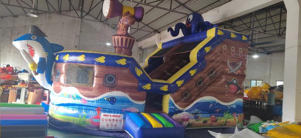 Quality Commercial Grade Inflatable Dry Slide for Pirate Ship Theme for sale