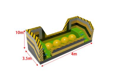 China Salto e limites Curso de obstáculos inflável com grande desafio à venda