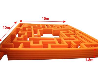 Cina Orange 100SQM Parco esterno Parco giochi labirinto gonfiabile In vendita in vendita