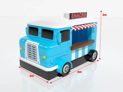Cina Giochi gonfiabili all'aperto Auto blu Snack Food Tent In affitto in vendita