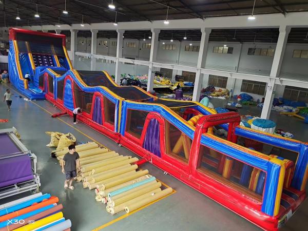 Quality Large Size Adult Toxic Inflatable Obstacle Course Commercial for sale