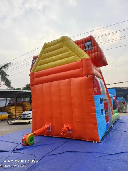 Quality Fun Park Dry Inflatable Bouncy Slides With Candy Shop Theme for sale