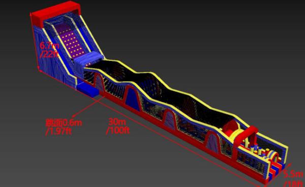 Quality Large Size Adult Toxic Inflatable Obstacle Course Commercial for sale
