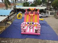 Quality Candy World Pink Style Inflatable Slides For Rental Event Party for sale