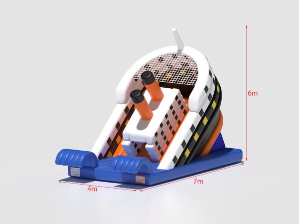 Quality Ship Style Double Sided Inflatable Slides With Wave Stopper for sale