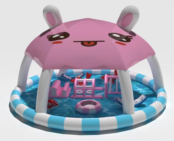 Quality Children Inflatable Water Pool Customized With Small Floating Toys for sale