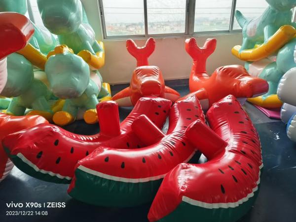 Quality PVC Tarpaulin Indoor Playground Inflatable Toys Watermelon Games For Kids for sale