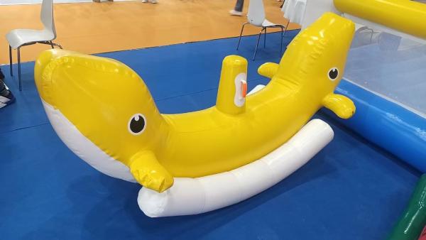Quality Soft Yellow Dolphin Toys Inflatable Games for Indoor Playground for sale