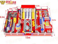 China Ultraman Theme Park Inflatable Jumping Castle With Slides Obstacles for sale