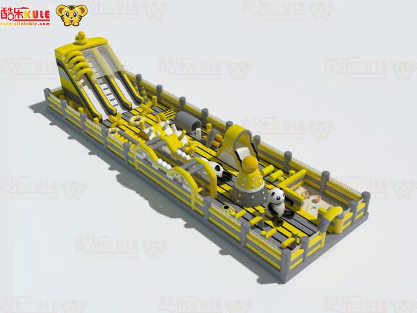 Quality Large Inflatable Obstacles Yellow Color Fun Park Playground for sale