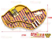 China Customized Irregular Shape Inflatable Castle ( Yellow & Purple ) for sale