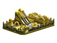 Quality Park Large Yellow Inflatable Castles With Slides Obstacles Course for sale