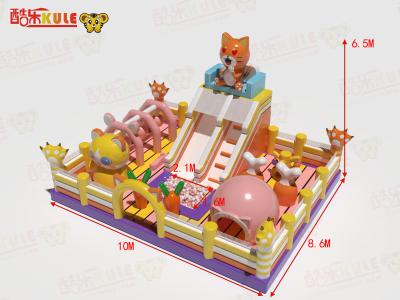 중국 반짝이는 점프 펌플 캐슬 핑크 노란색 판매용