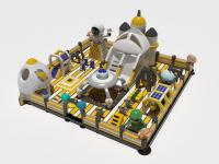China Alien Rocket Space Park Inflatable Bounce Castle With Slides for sale