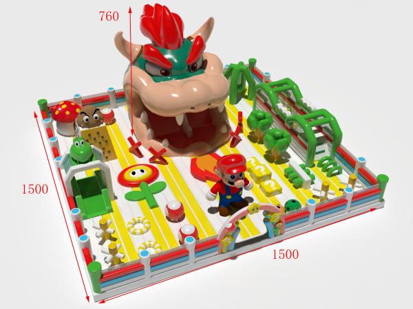 Quality Kids Dragon Animals Inflatable Bouncy Castle With Obstacles for sale