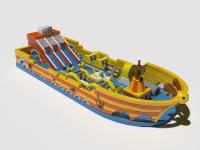 Quality Pirate Ship Inflatable Blow Up Bouncy Castle With Big Slides for sale