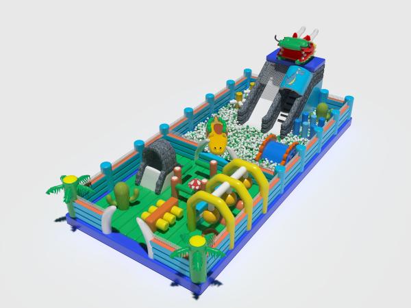Quality Customized Inflatable Slide Jumping Castle With Big Ocean Balls Pool for sale