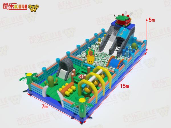 Quality Customized Inflatable Slide Jumping Castle With Big Ocean Balls Pool for sale