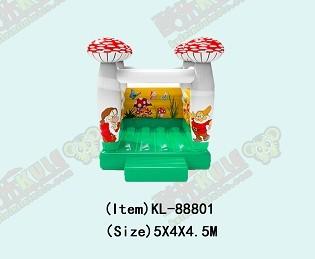 China Mushroom Inflatable Samll Jumping Blow Up Castle For Childrens for sale