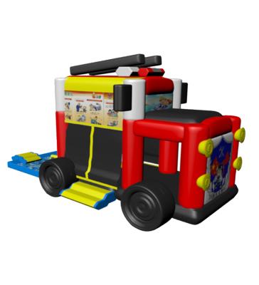 Cina Camion dei pompieri castello gonfiabile casa di rimbalzo per bambini in vendita