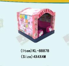China Hello-Kitty Inflatable Kids Small Bouncy Castle Fun Park for sale