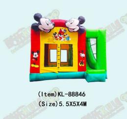 China Tarpaulin Inflatable Castle Themed With Mickey Mouse for sale