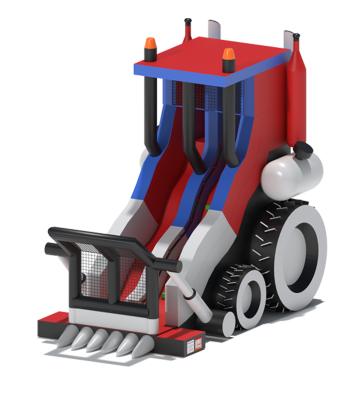 China Buldozer opblaasbare droogglijbaan Huur voor kinderpark Te koop