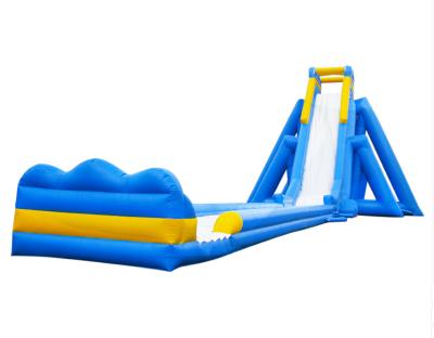 China Aldult Alquiler al aire libre grandes toboganes de agua inflables con piscina en venta