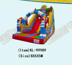 Quality Clown Inflatable Slide With Elephant Theme For Children Fun Park for sale